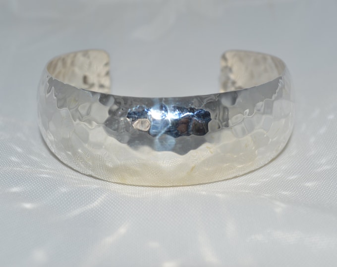 Hand Hammered Solid .925 Sterling Silver Cuff Bracelet Free Shipping ...