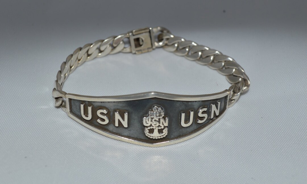 US Navy Bracelet .925 Sterling Silver - Etsy
