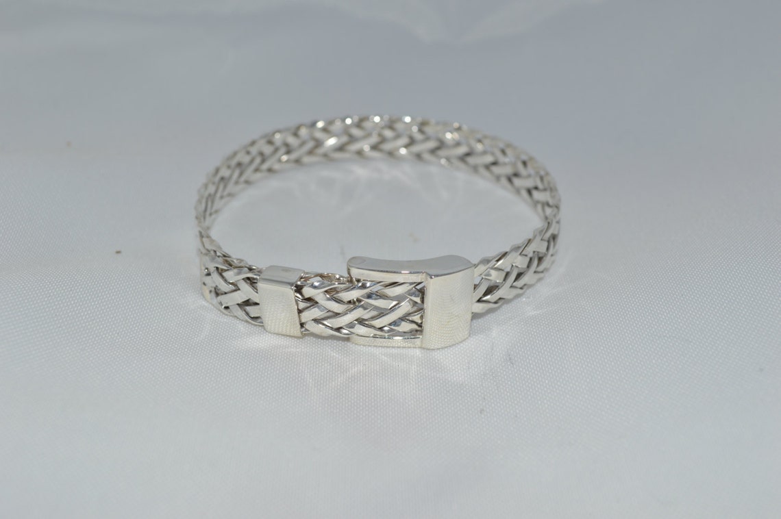 Sterling Silver Fully Adjustable Bangle Bracelet | Etsy