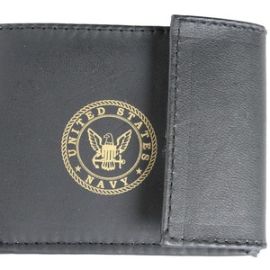 U.S. Navy Emblem Leather Wallet - Etsy