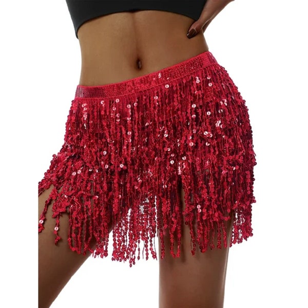 Sequin Tassel Skirt - Etsy