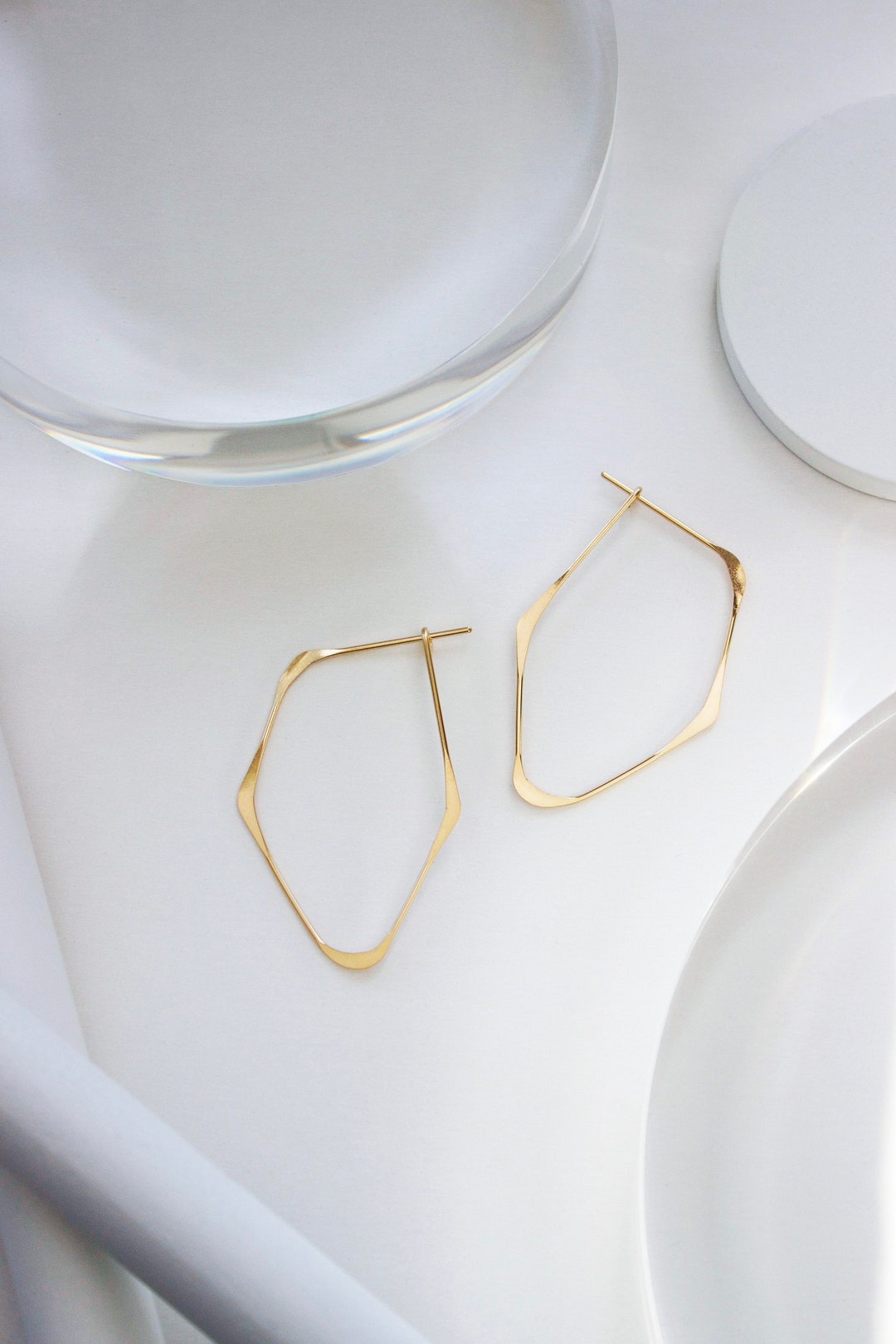 Modern Geometric Statement Earrings in 14K Gold Fill or Sterling Silver ...
