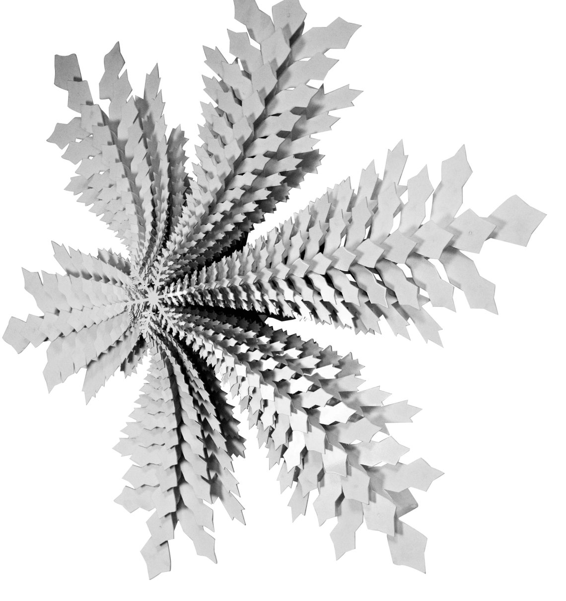 Snowlight Large Metal Modern Snowflake Light Wall-art Chandelier - Etsy