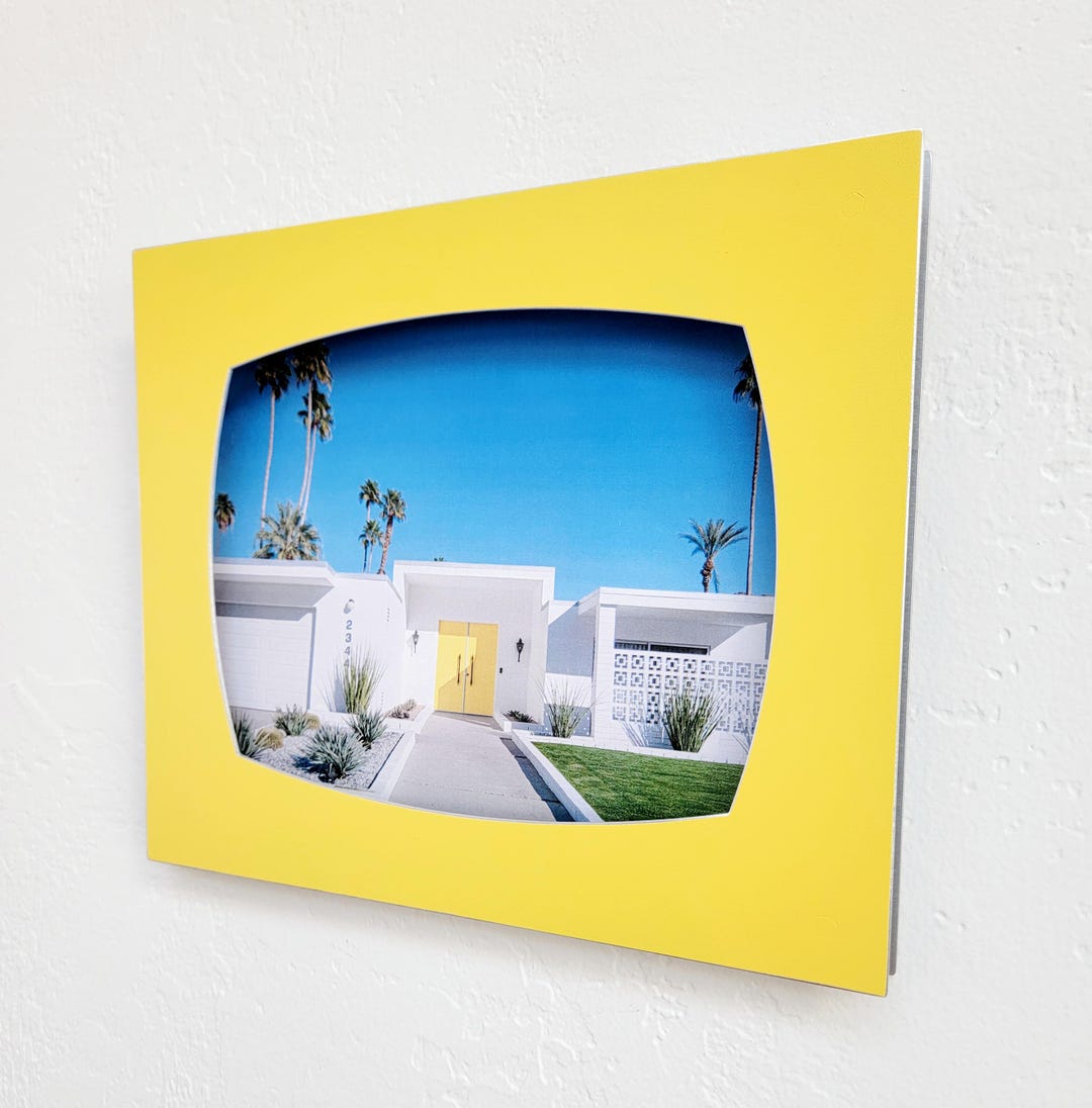 Mid Century Modern Picture Frames Metal-- 9 Bright Color Options - Etsy