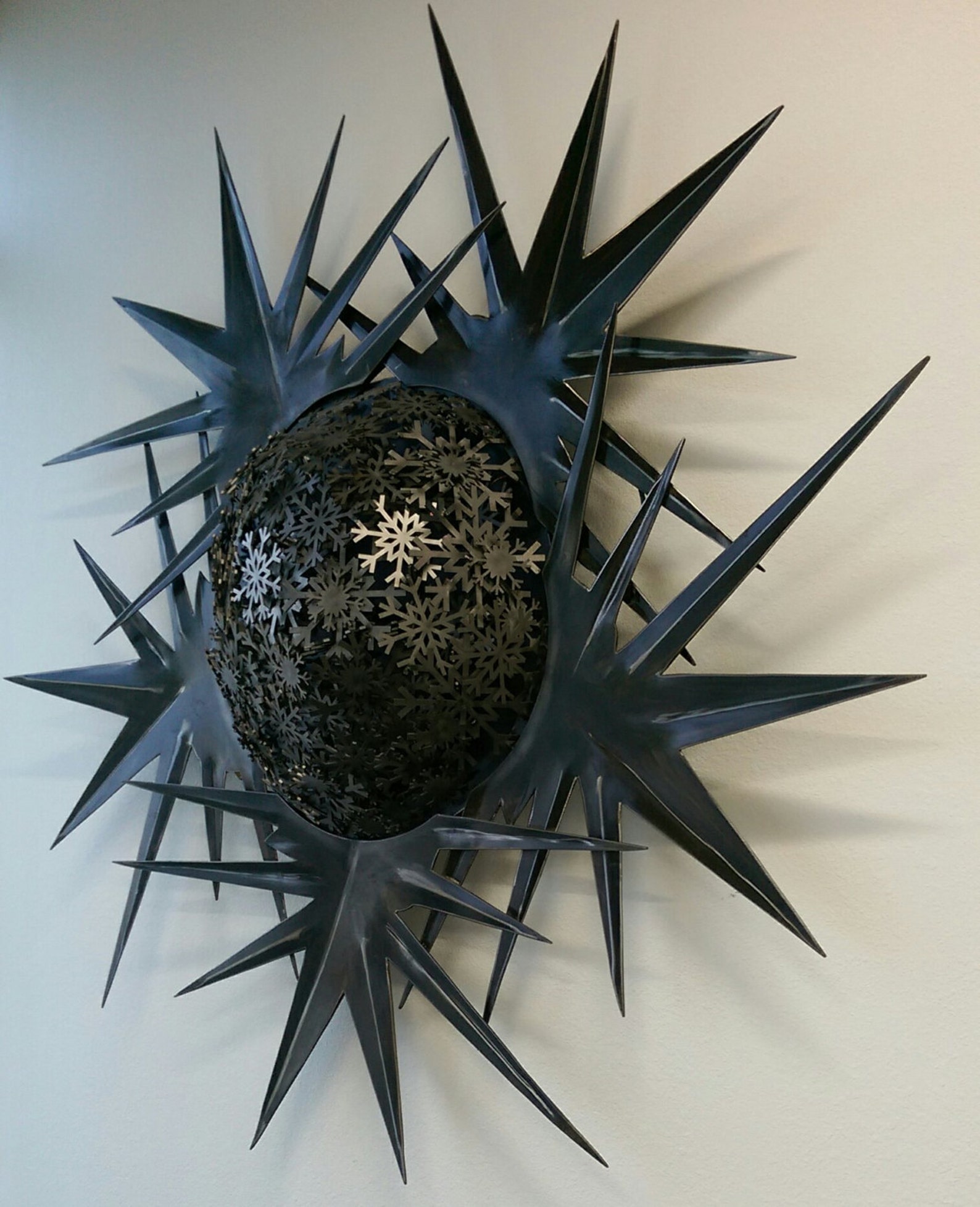 North Star Metal Wall Art and Lighting Piece - Etsy
