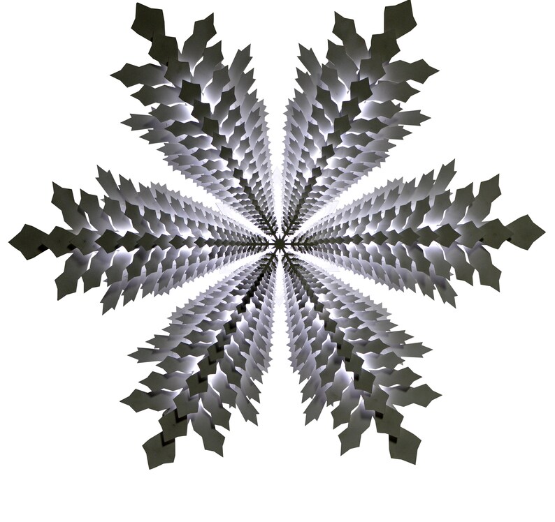 Snowlight Large Metal Modern Snowflake Light Wall-art Chandelier - Etsy
