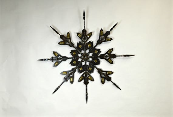 Medieval Metal Snowflake Wall Art | Etsy