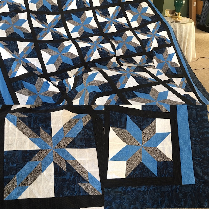 King Size Multi-star Quilt - Etsy