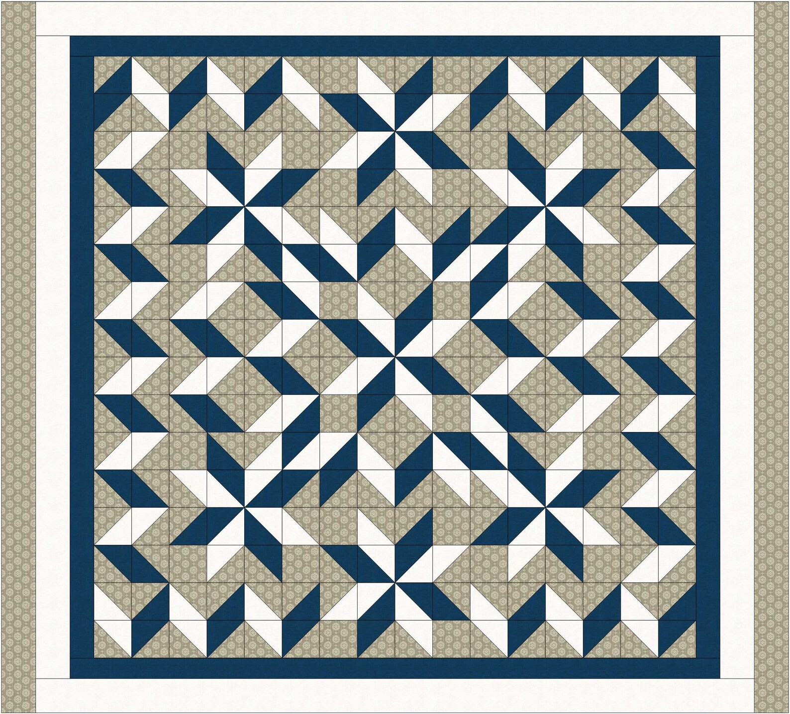 King Size “building Stars” Quilt Pattern Digital File - Etsy