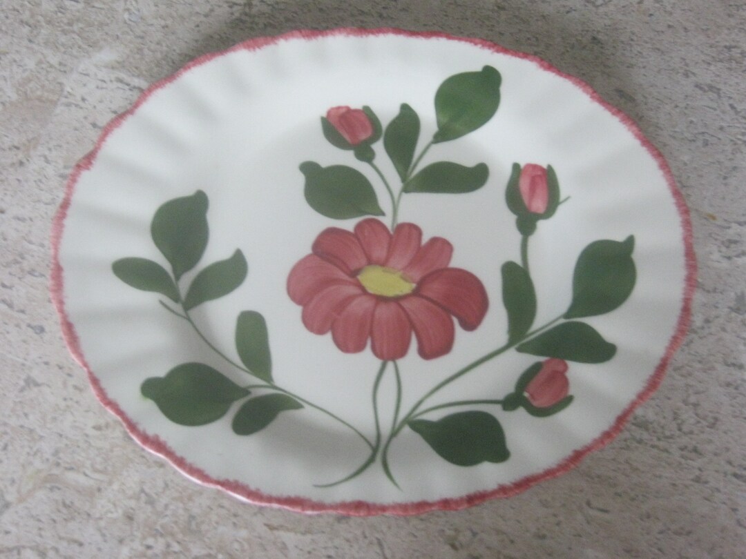 Vintage Hand Painted Blue Ridge Nocturne 11 3/4 by 9 1/2 Inch Oval ...