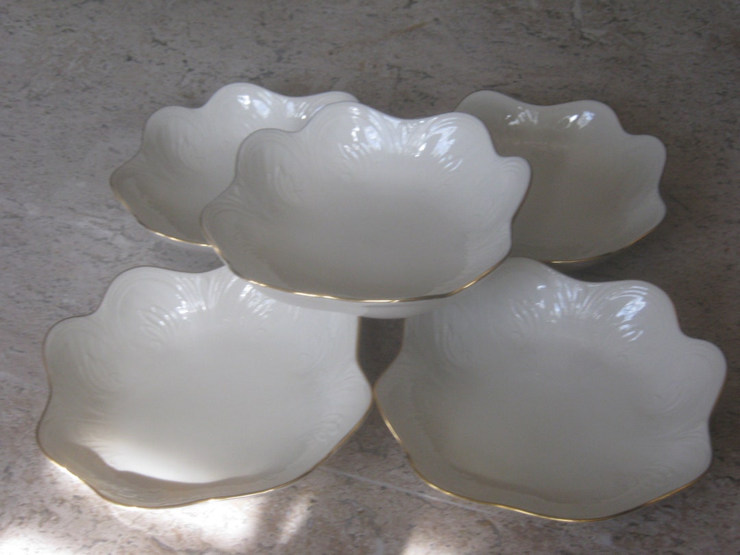 Lenox Saybrooke Bowls, Ivory China With Gold Trim, Set of 5 - Etsy