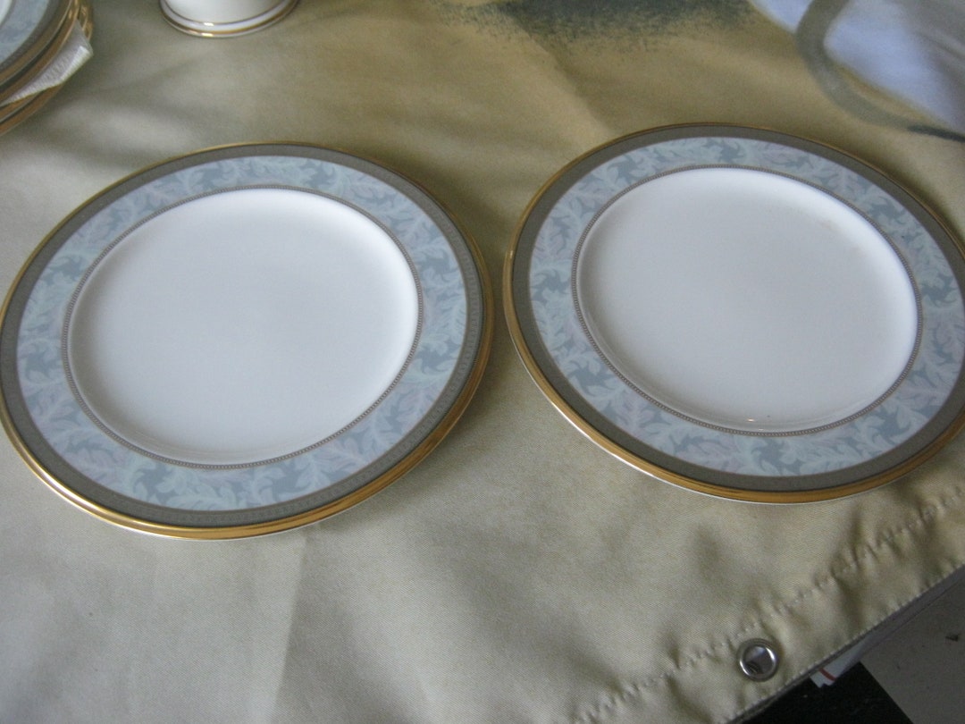 Set of 2 Noritake Neptune Gold 6 3/4 Inch Bread and Butter Plates 4787 ...