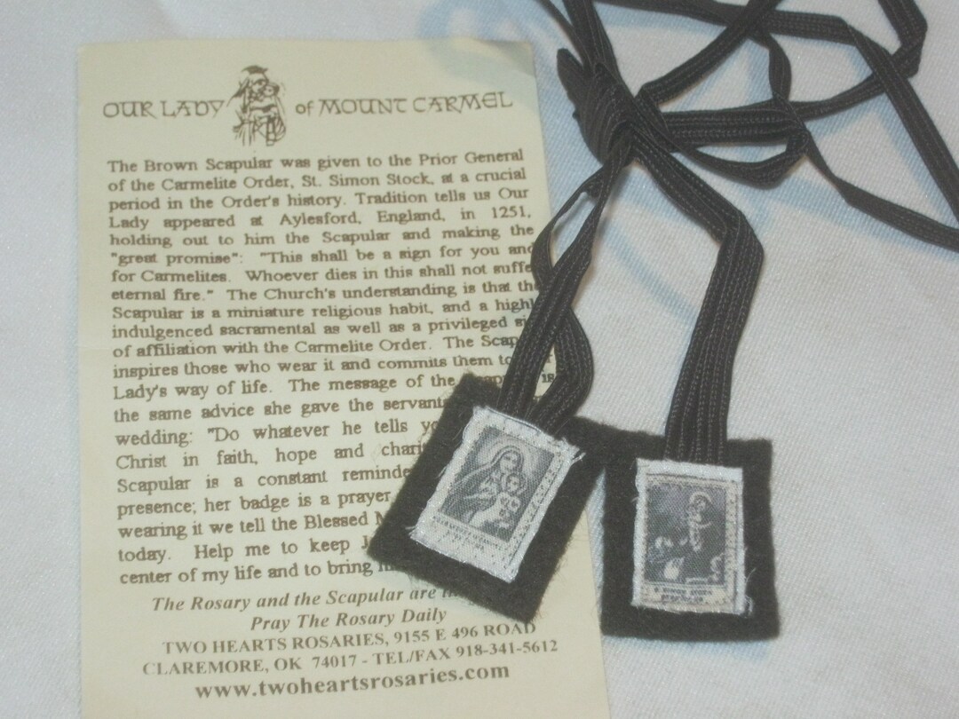 Catholic Scapulars Our Lady of Mount Caramel - Etsy