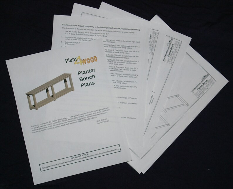 Digital Download: Rustic Planter Bench Woodworking Plan - Etsy