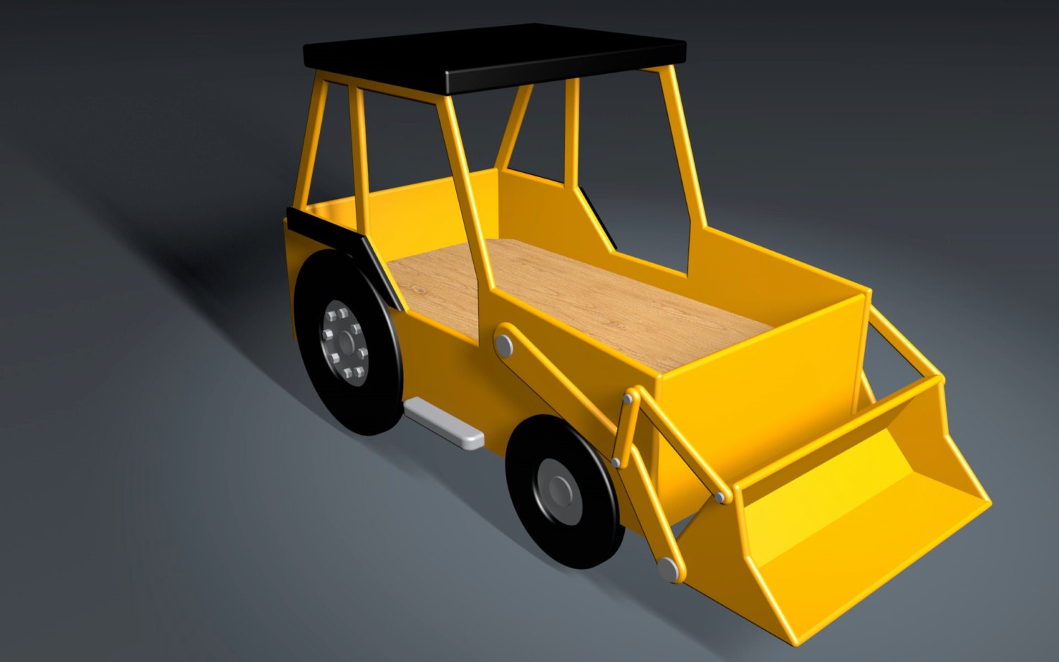 Front End Loader crib Size Bed Woodworking Plan - Etsy