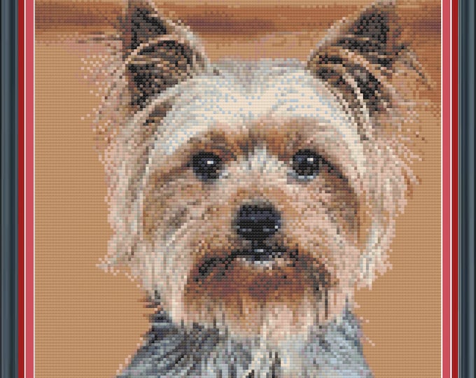 Yorkshire Terrier Dog Cross Stitch PDF Pattern - Etsy