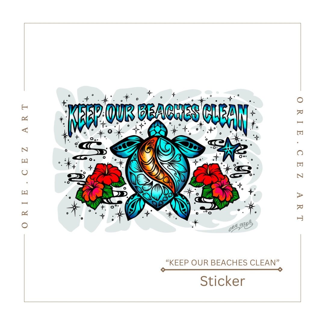 Keep Our Beaches Clean / Vinyl Sticker /free US Shipping - Etsy