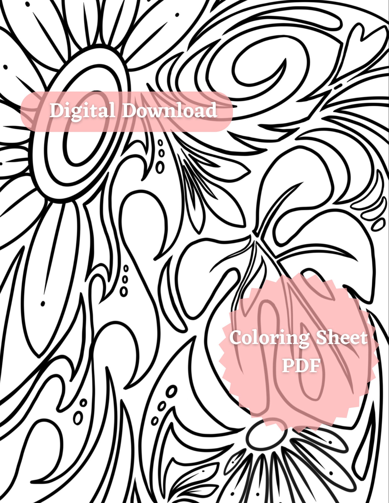 Coloring Sheet / Digital Download / PDF — Orie Cezair