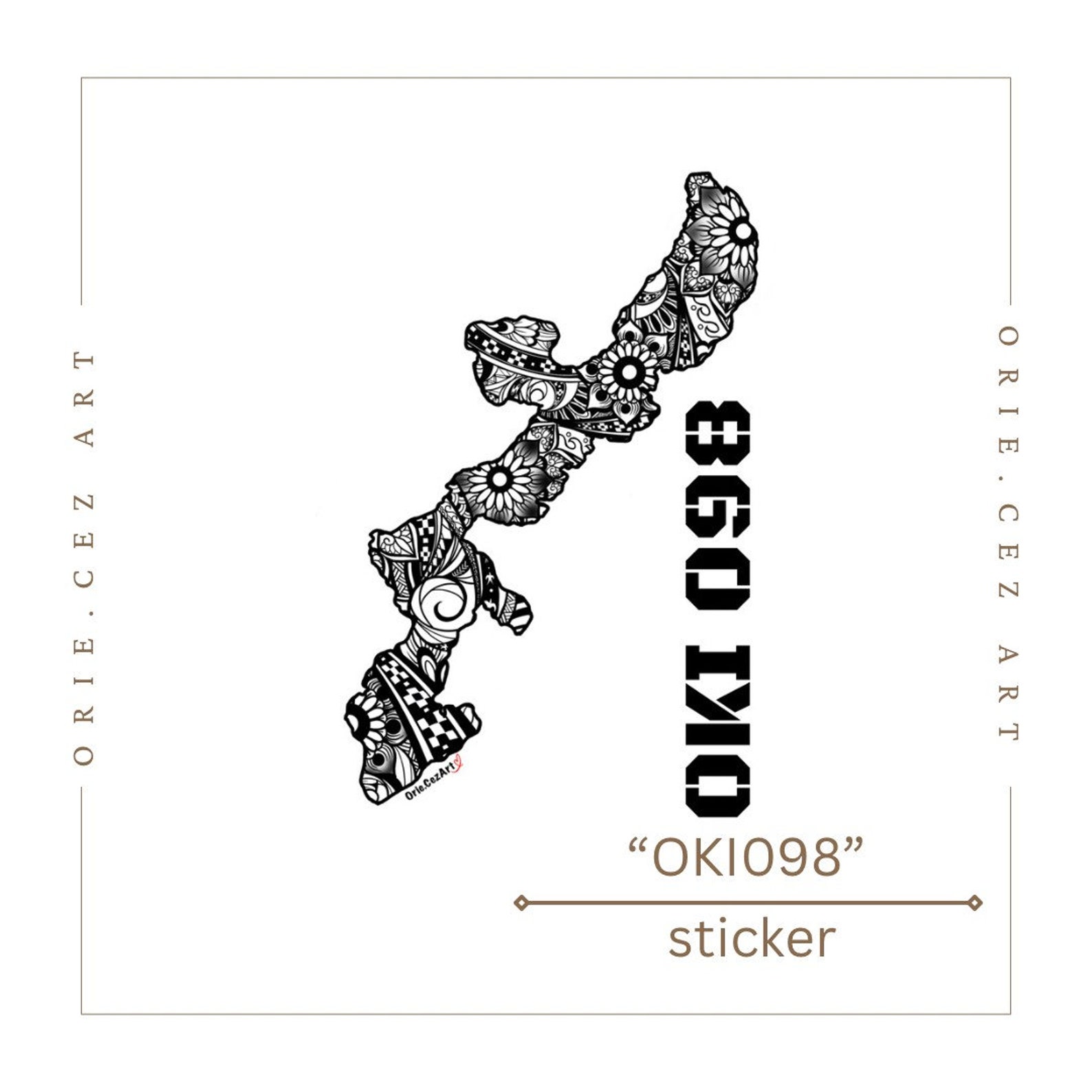 OKINAWA Sticker /water Bottle Sticker /tumbler Sticker /laptop Sticker ...