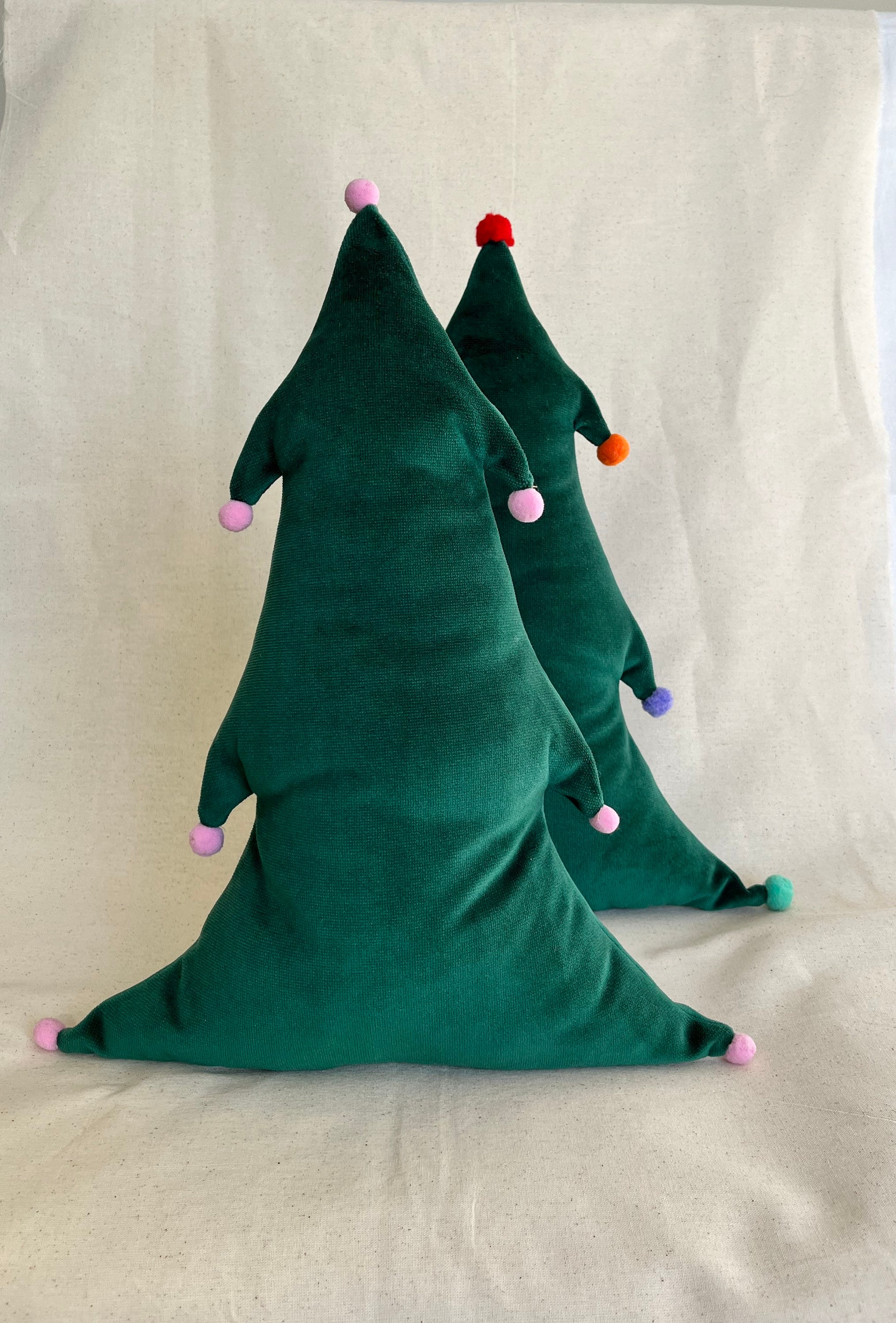 Christmas Tree Pillow, Velvet Tree Pillow, Christmas Tree Cushion ...