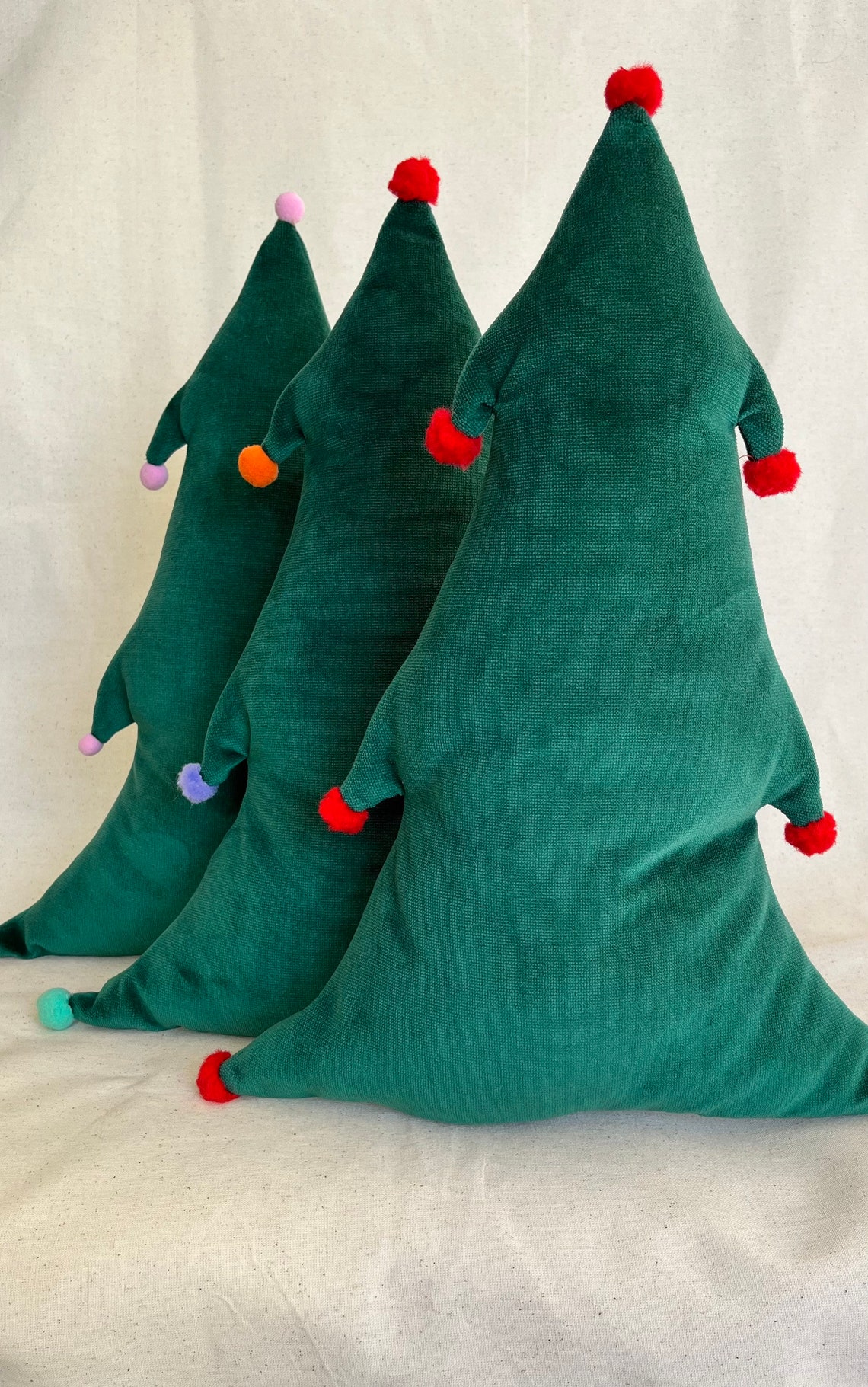 Christmas Tree Pillow, Velvet Tree Pillow, Christmas Tree Cushion ...