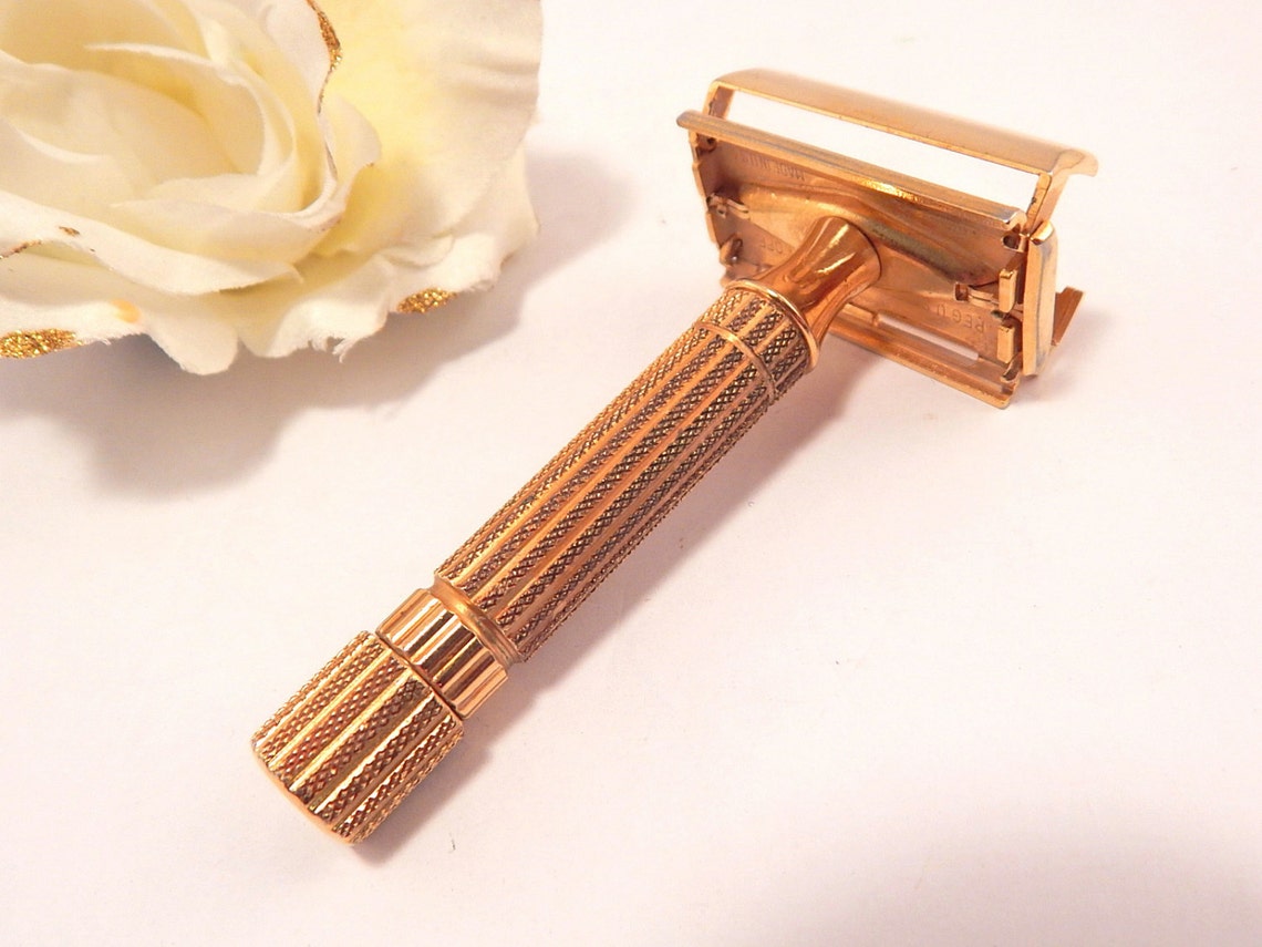 Gillette Razor Antique 1940's Gold Plated Double Edge | Etsy