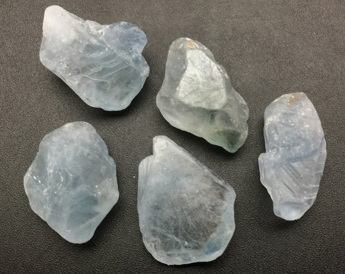5 Celestite Crystals, Small Raw BLUE Celestite / Celestine, Raw ...