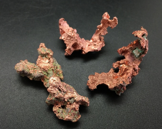 3 Native Copper Nuggets, Raw Natural Copper From Michigan, 40mm Rough ...