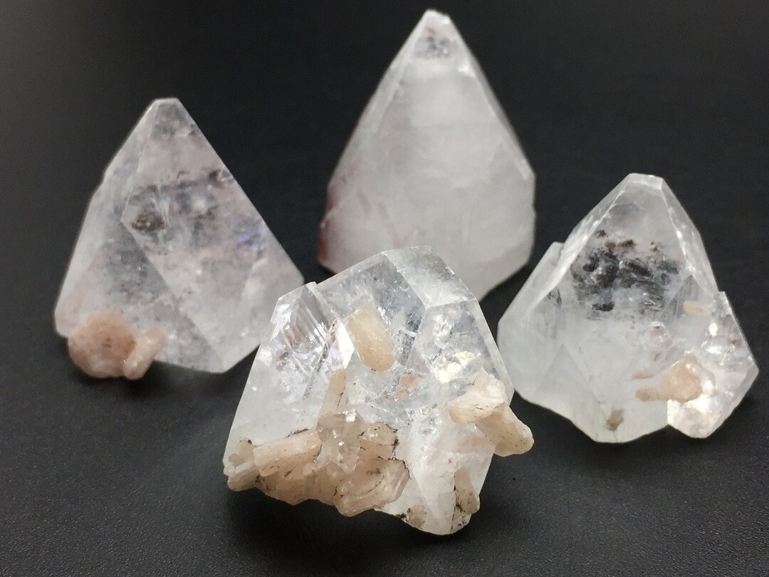 4 Apophyllite Crystals, 30mm Clear Apophyllite Crystal Points From ...