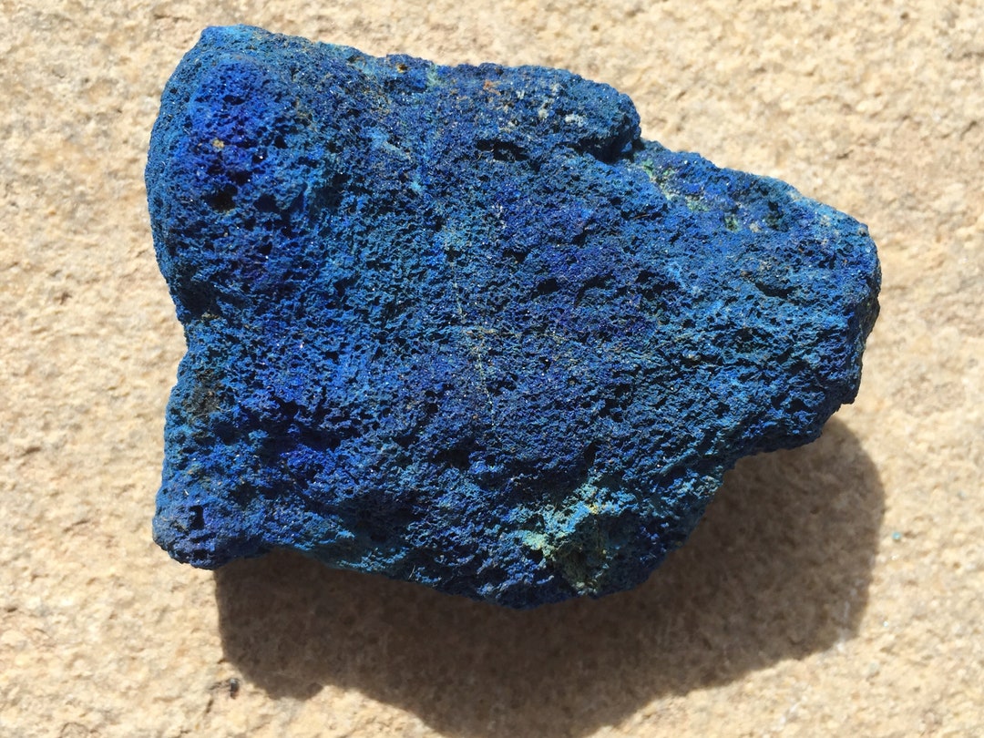 Azurite Stone 2.5 Inch, Raw Blue Azurite, Blue Mineral Specimen, Raw ...