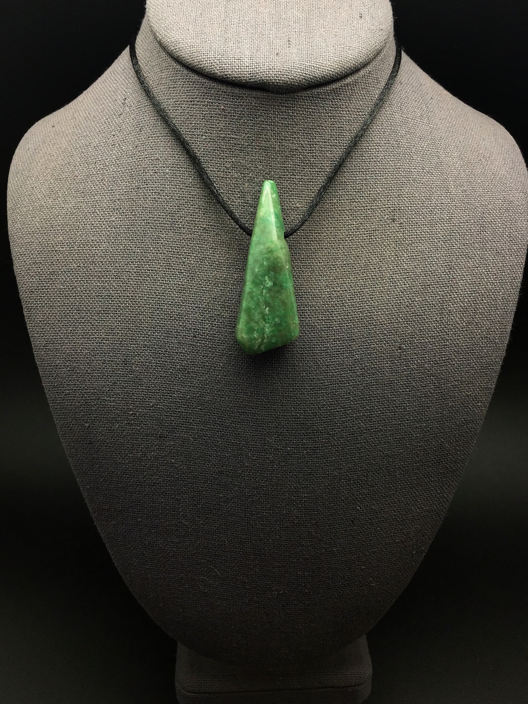 Vesuvianite Pendant 57mm, Green Idocrase Stone From Morocco, Polished ...