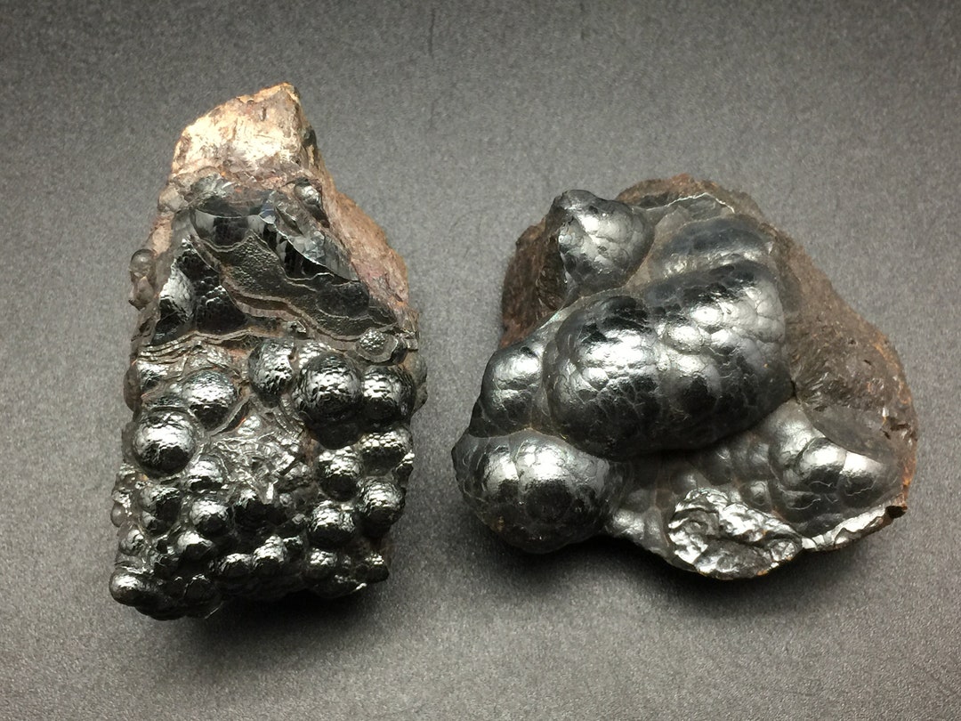 2 Hematite Botryoidal Crystals, High Grade Raw Hematite Stones, Raw ...
