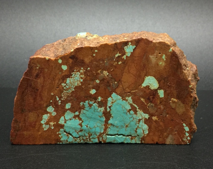 Number 8 Turquoise Stone From Nevada. 4 Inch Flat Turquoise Raw Slab ...