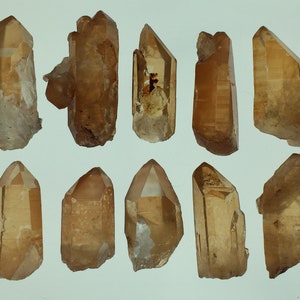 10 Tangerine Quartz Crystals, Natural Orange Quartz Crystals From ...