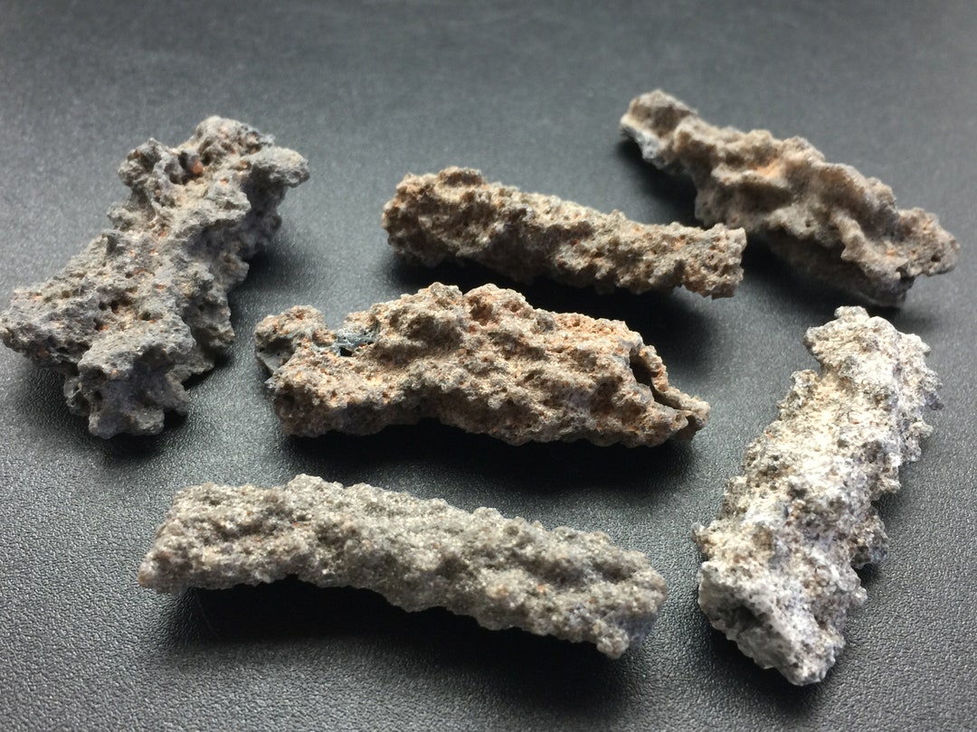 6 FULGURITE, Lightning Strikes Sand, Lightning Fused Glass Tubes ...