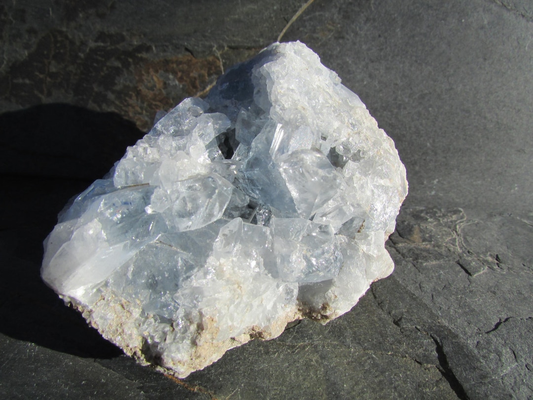 LARGE Celestite Cluster Over 1 Pound - Celestite Crystal Specimen From ...