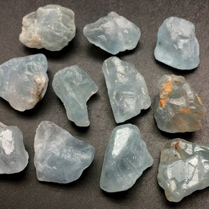 11 Celestite Crystals, Small Raw Blue Celestite / Celestine, Raw ...