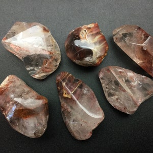 6 Angel Phantom Quartz Polished Stone Bulk Lot, Amphibole Clear Quartz ...