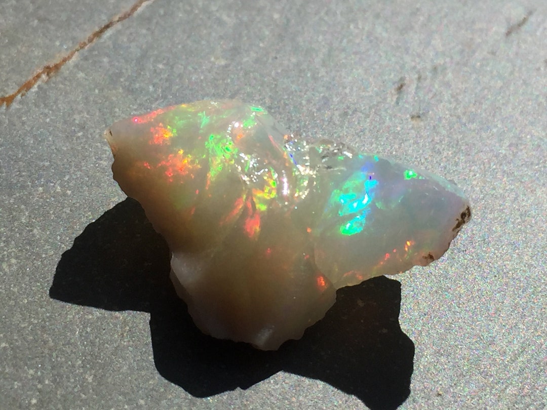 Raw Opal Stone 26mm - 2.8 Grams Ethiopian Opal in Matrix Rough Welo ...