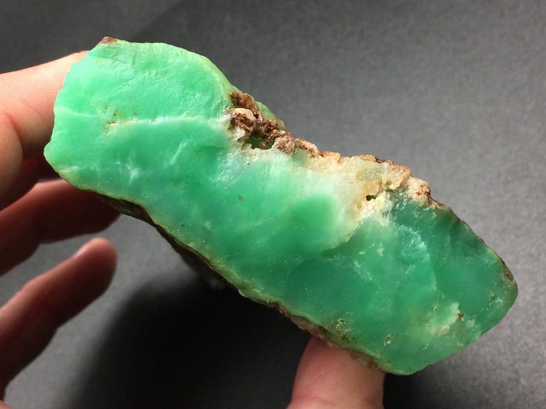 Raw Chrysoprase Stone From Tanzania, 4 Inch Gem Quality Green ...