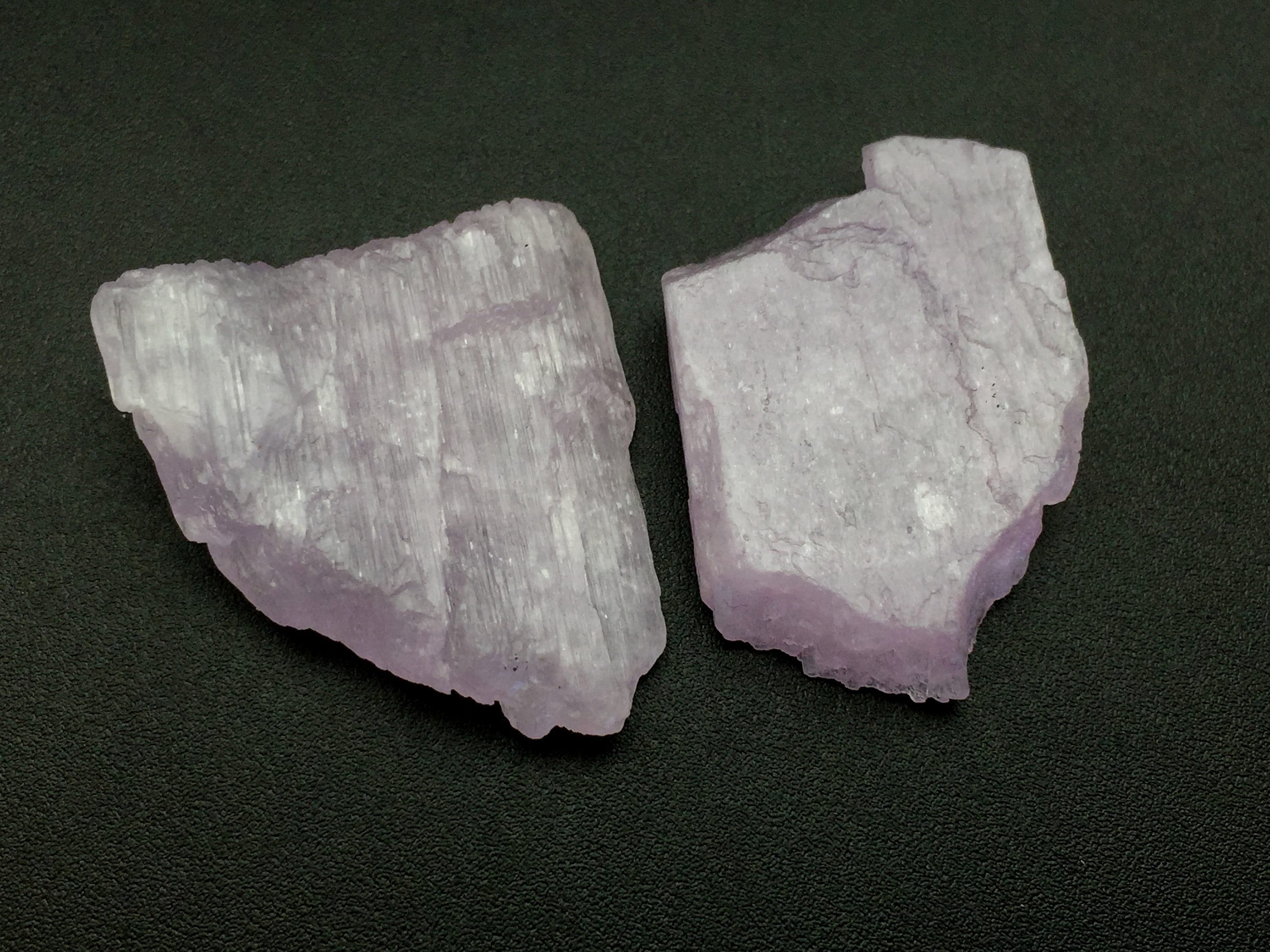 2 Raw Kunzite Crystals 20 Grams High Grade Violet/ Pink Kunzite Crystal ...