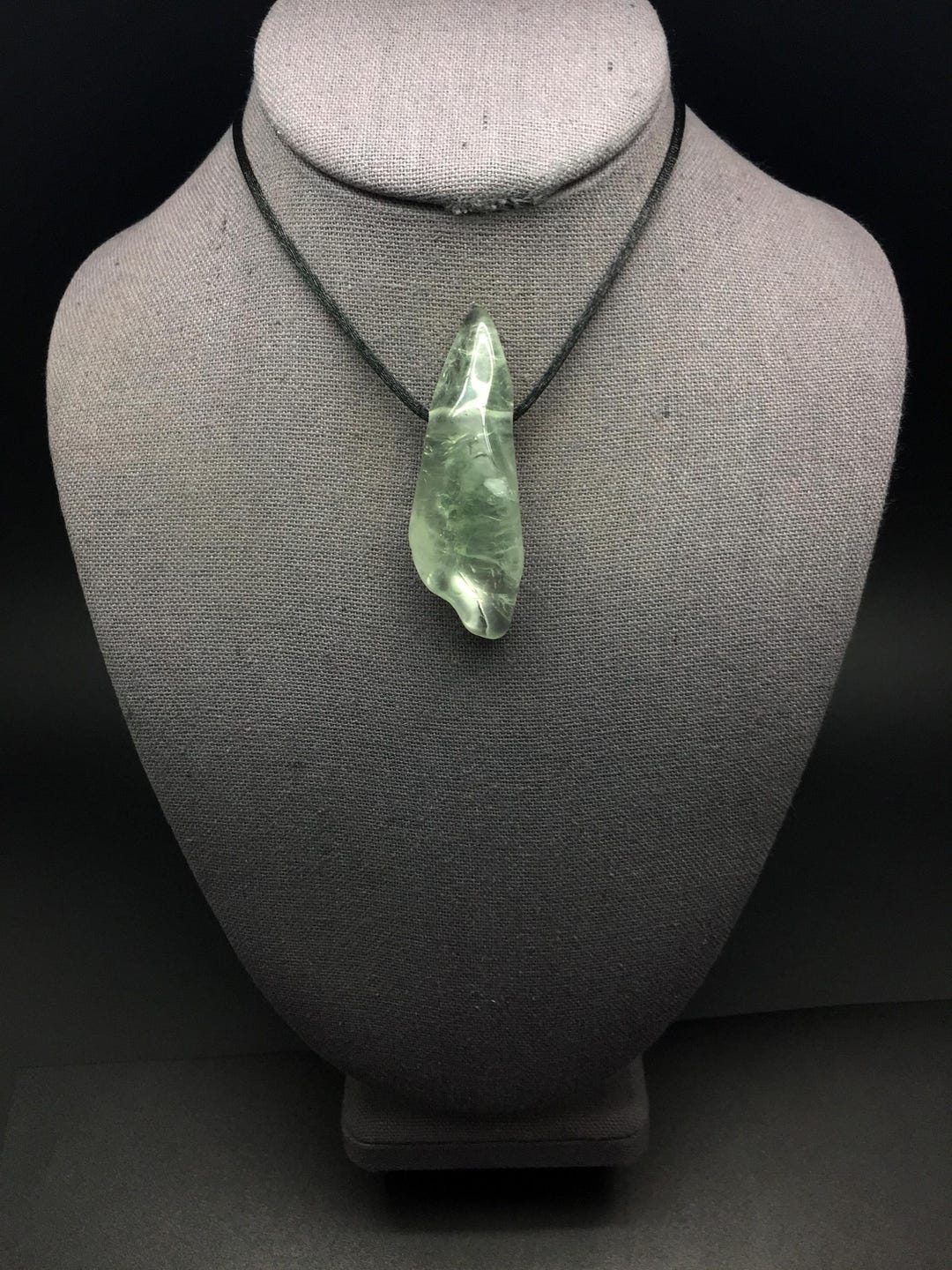 Prasiolite Crystal Pendant, 2.7 Inch Clear Green Quartz Polished ...