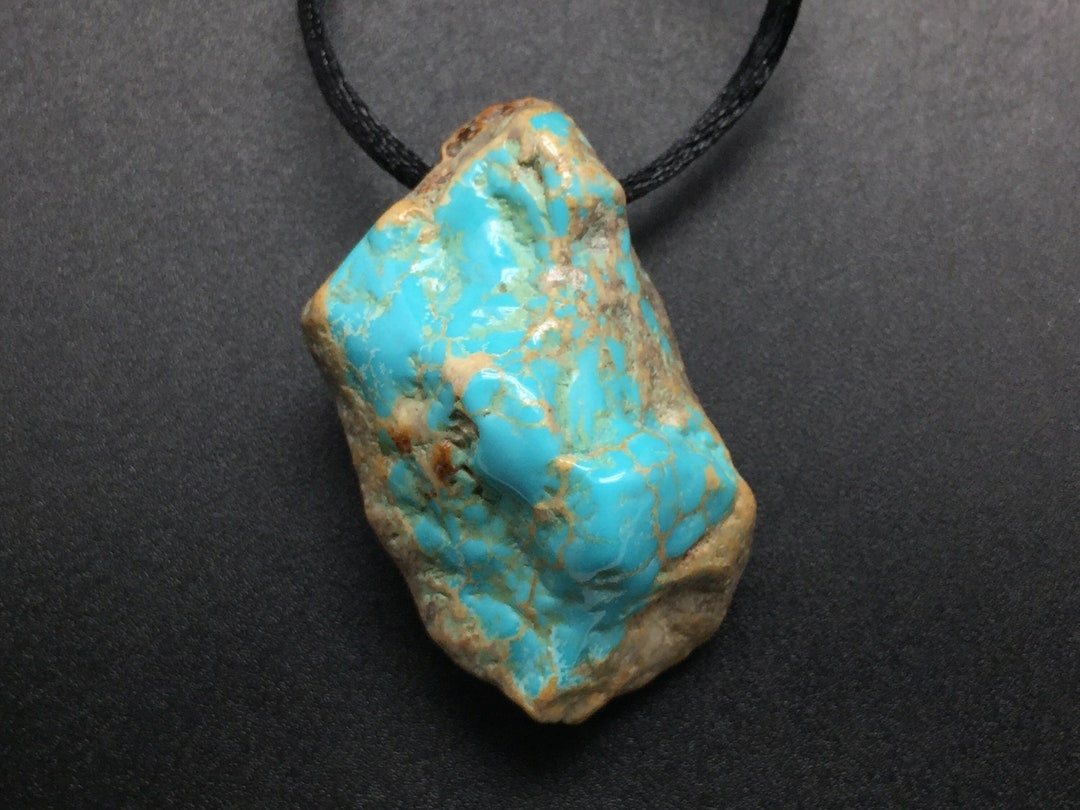 Large Turquoise Nugget Pendant From Tonopah, Nevada. Genuine 8 ...