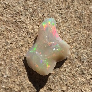 Raw Opal Stone 26mm - 2.8 Grams Ethiopian Opal in Matrix Rough Welo ...