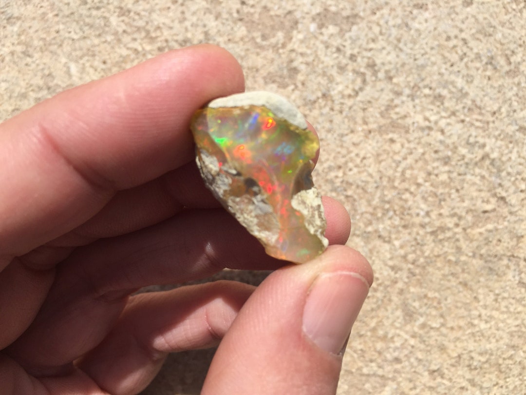 Dry Opal Stone 30mm 6.6 Grams Ethiopian Opal in Matrix Rough Welo Opal ...