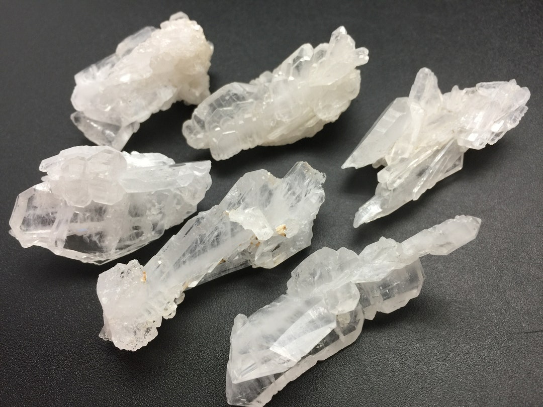 6 Faden Quartz Crystals, Double Terminated, Elestial ,tabby Faden ...