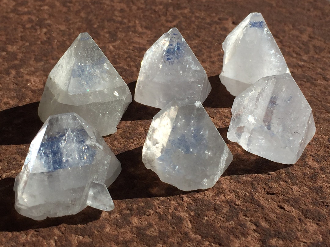 6 Apophyllite Crystals, 1 Inch Clear Apophyllite Crystal Points From ...