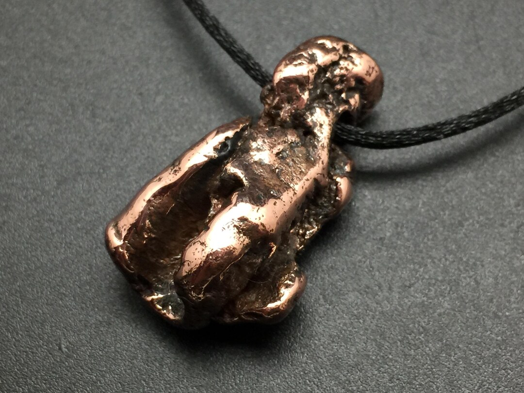 Michigan Copper Nugget Pendant, 1.6 Inch Pure Natural Copper With Large ...
