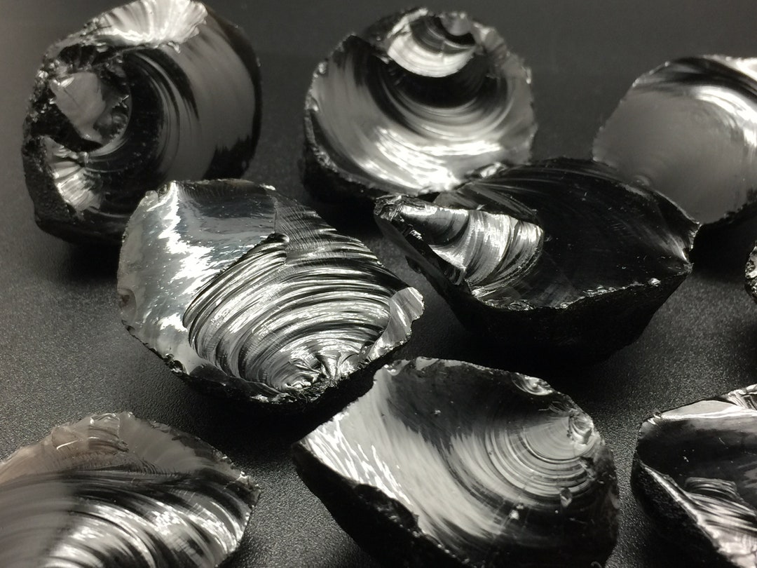 9 Obsidian Stone Apache Tears From Arizona, Raw Obsidian Nodules ...
