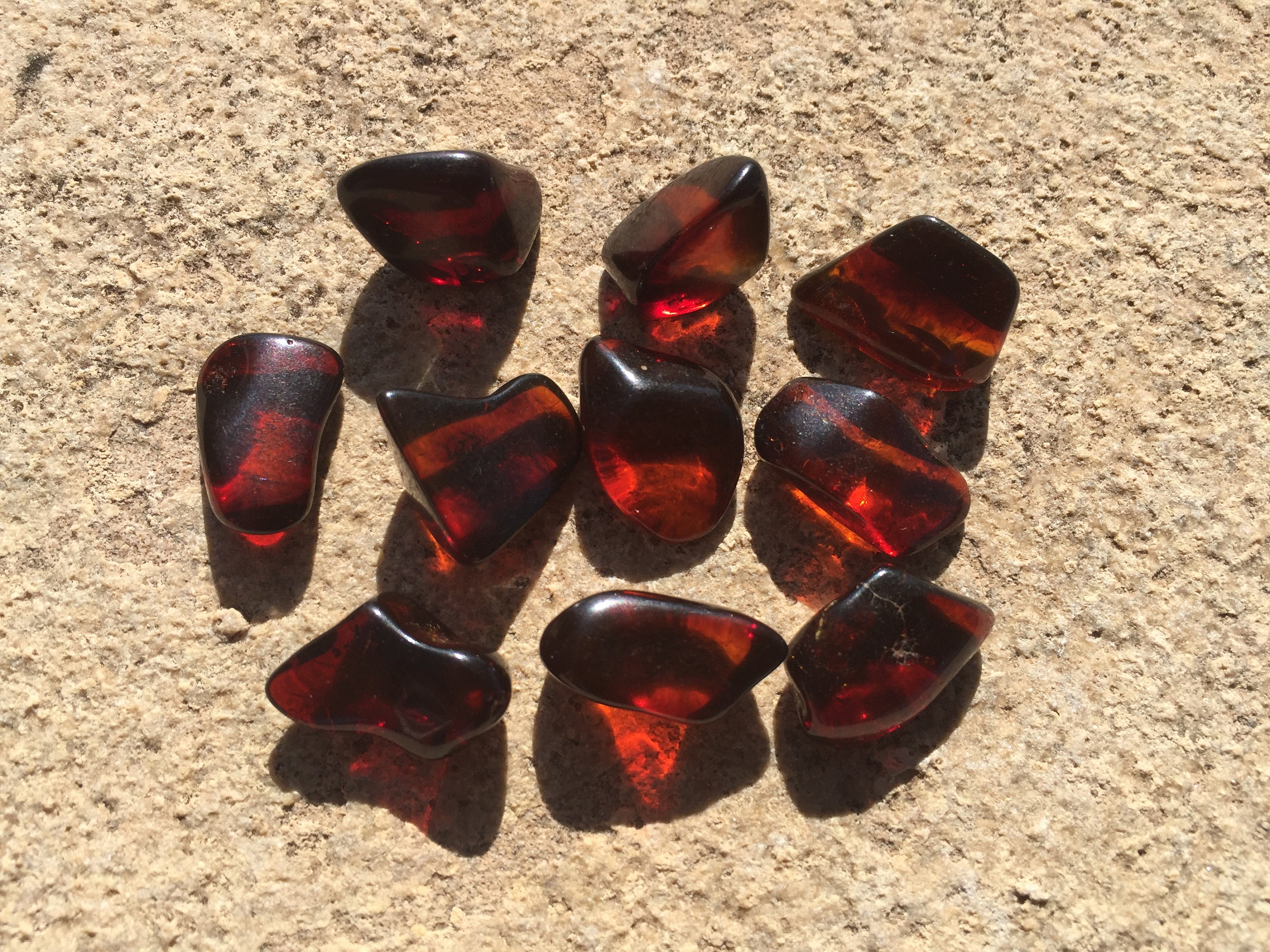 10 Red Amber Stones High Grade Amber Nuggets from Chiapas | Etsy